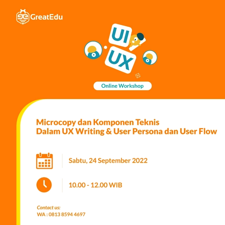 Microcopy dan Komponen Teknis dalam UX Writing & User Persona dan User Flow